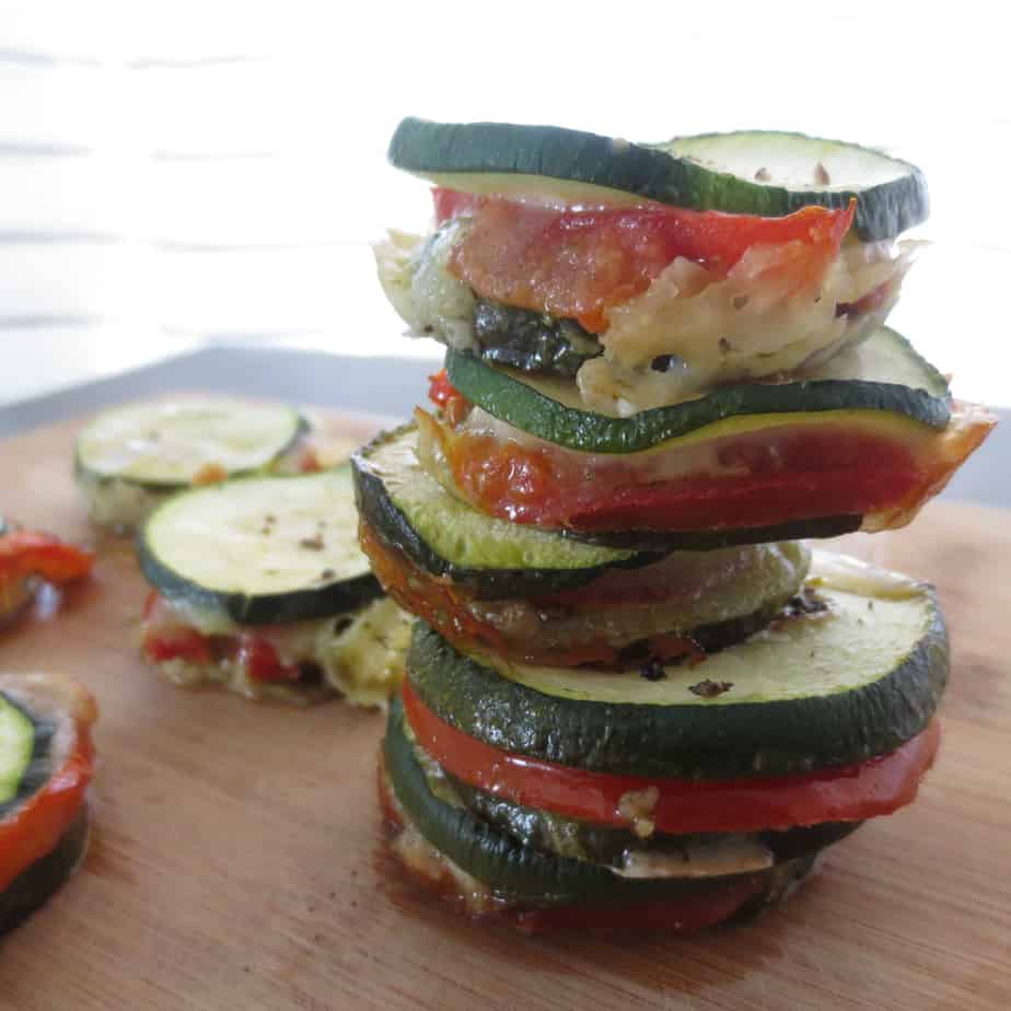 Baked Zucchini Caprese Stacks | Frugal Nutrition
