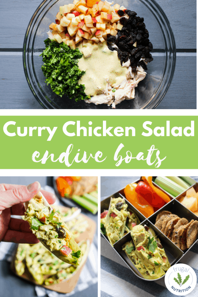 Curry Chicken Salad Endive Boats (Whole30) | Frugal Nutrition