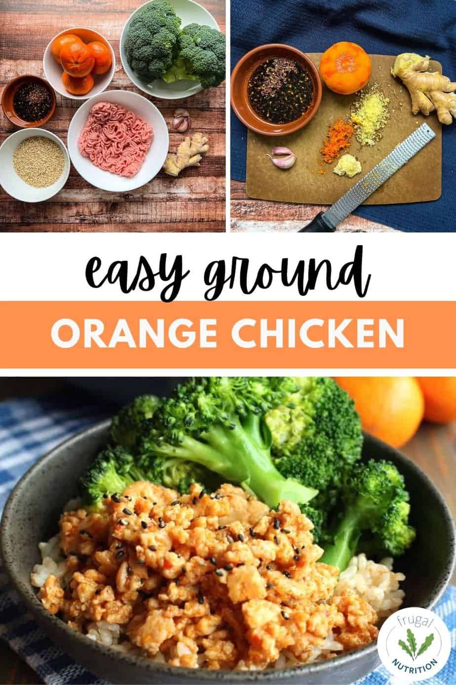Orange Ground Chicken Rice Bowls | Frugal Nutrition