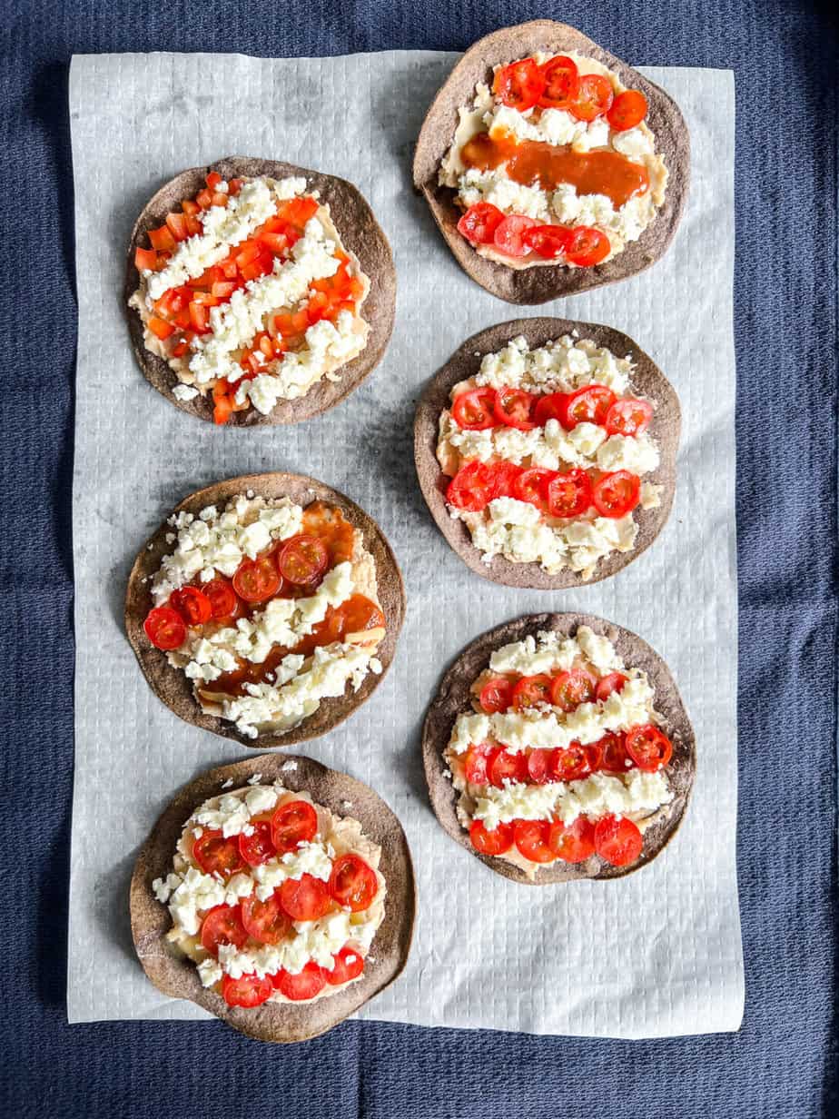 Red, White, & Blue Corn Tostadas for Fourth of July | Frugal Nutrition