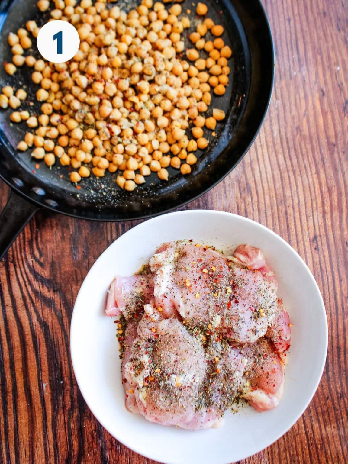 Crispy Baked Chicken and Chickpeas | Frugal Nutrition